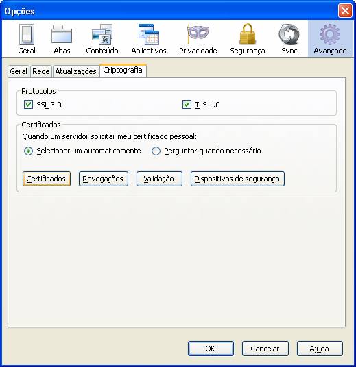 Instalação de Certificado Digital A1 no Firefox Instalação de Certificado Digital A1 no Firefox